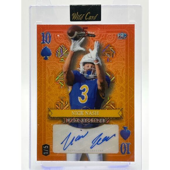 Wild Card | Toys | 224 Wild Card Draw Nick Nash Rookie Orange Ten Of ...